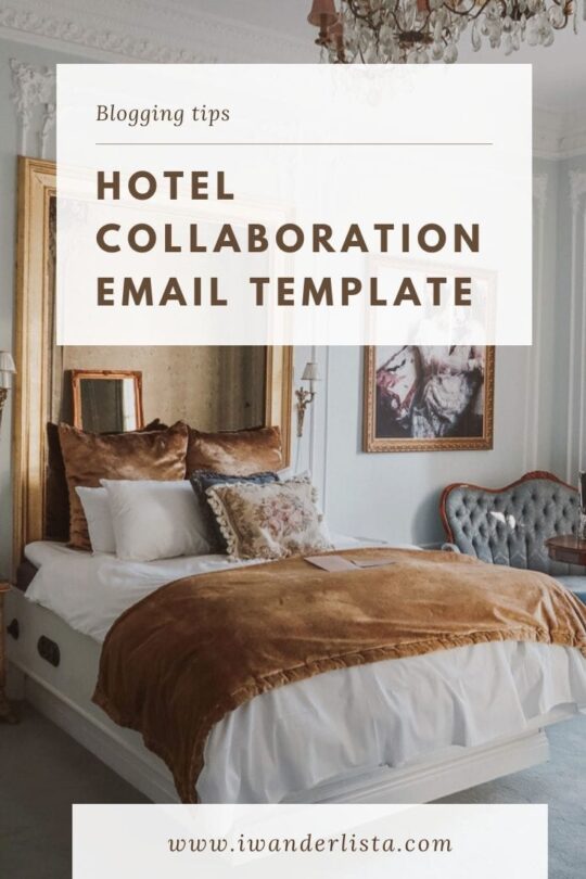 Hotel Collaboration Email Template • I, Wanderlista